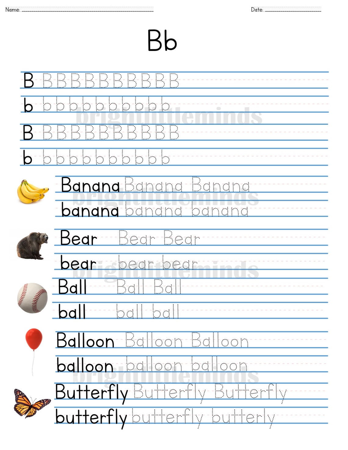 Instant Download Bundle Letters A to Z Printable Worksheets Practice ...