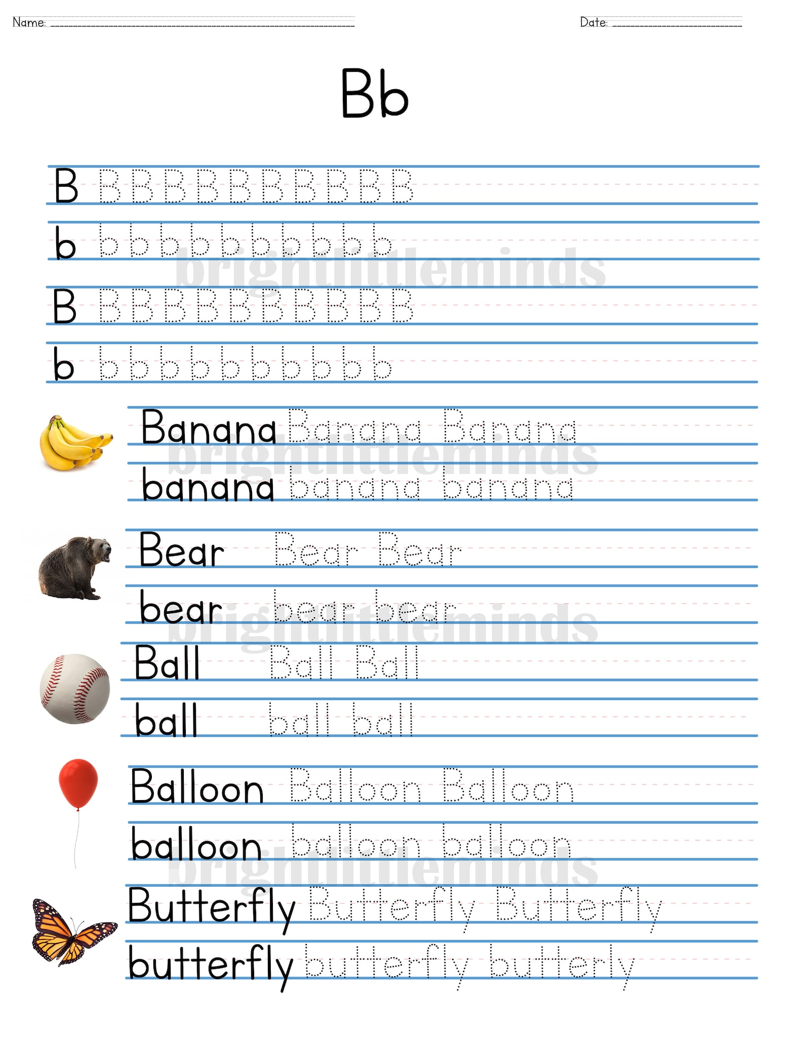 Instant Download Bundle Letters A to Z Printable Worksheets Practice ...