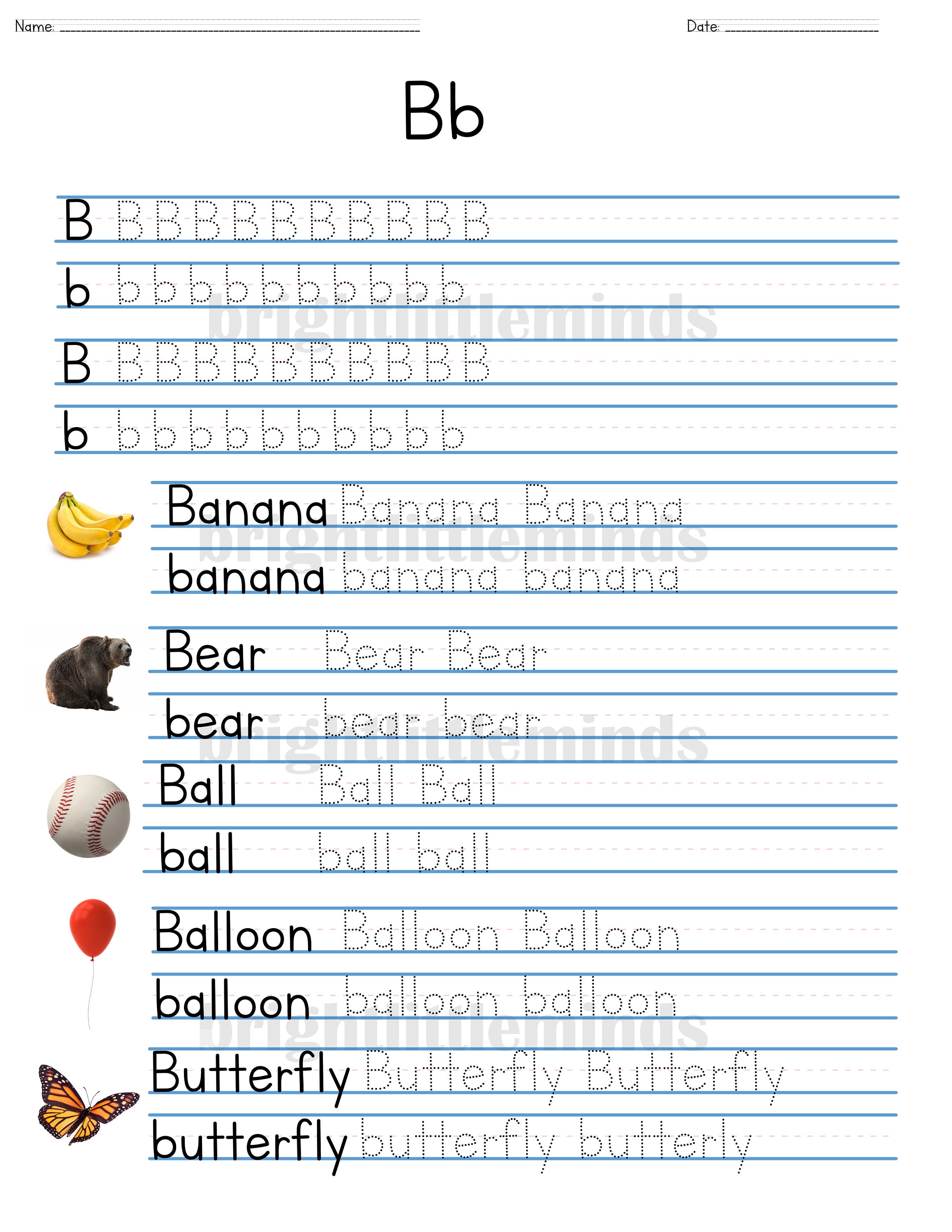 Instant Download Bundle Letters A to Z Printable Worksheets Practice ...