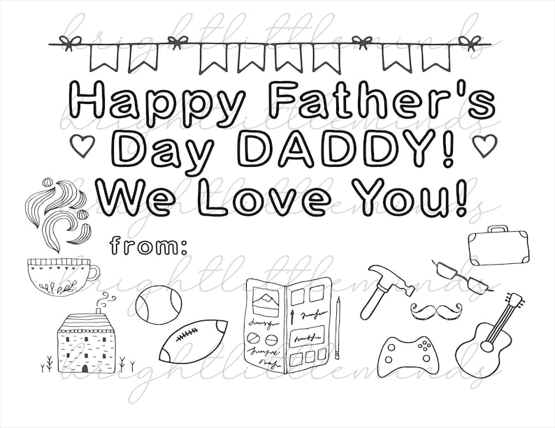 Instant Download | Printable | Happy Father's Day | DIY Kids Activity ...