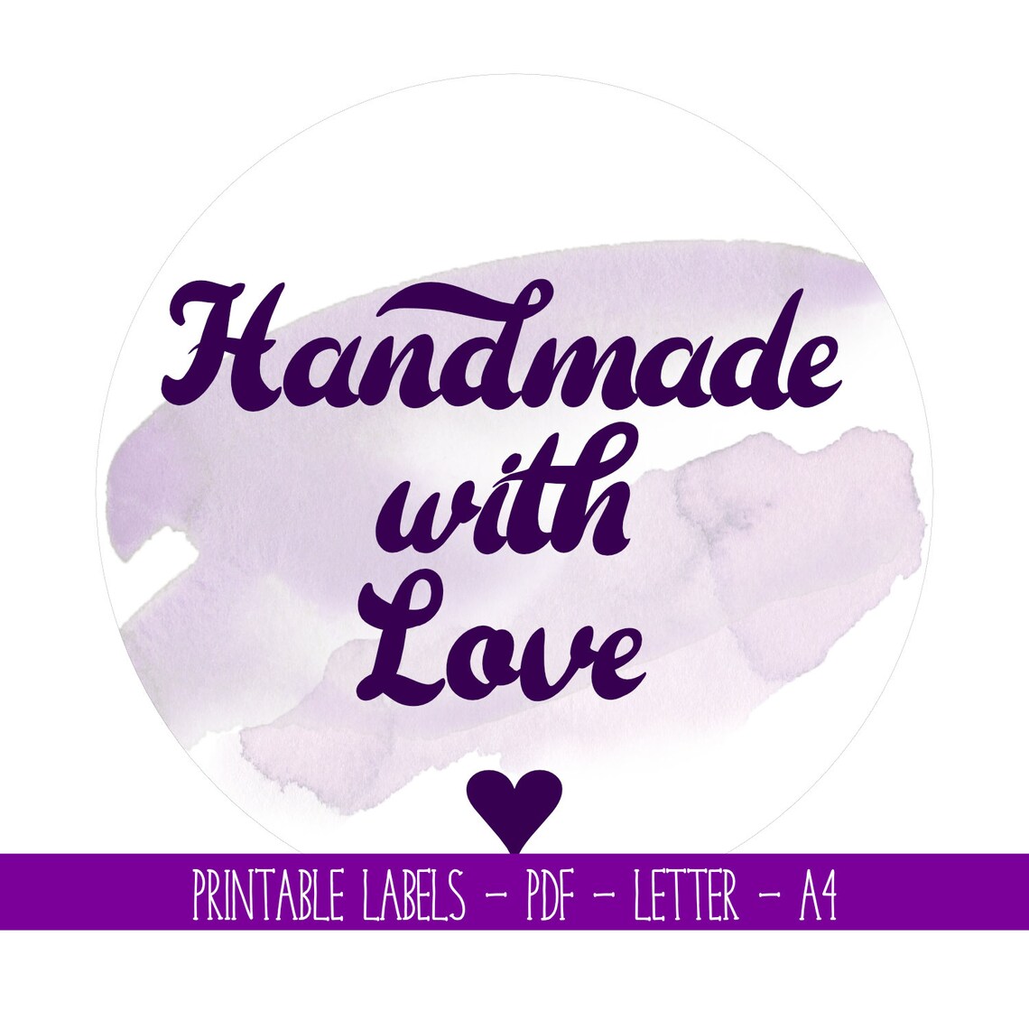 Instant Download | Printable Labels | Hand Made With Love | Etsy Seller ...