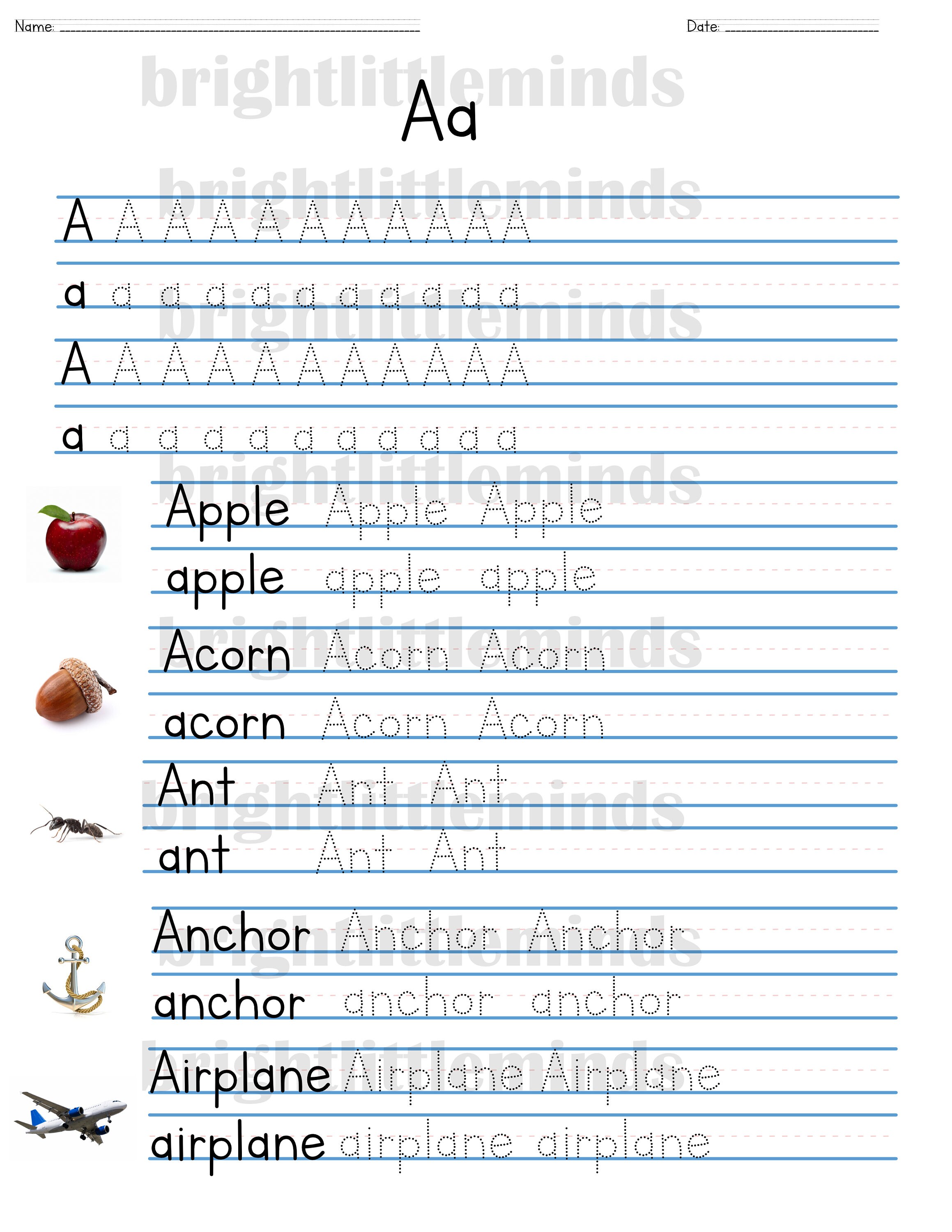 Instant Download Bundle Letters A to Z Printable Worksheets Practice ...