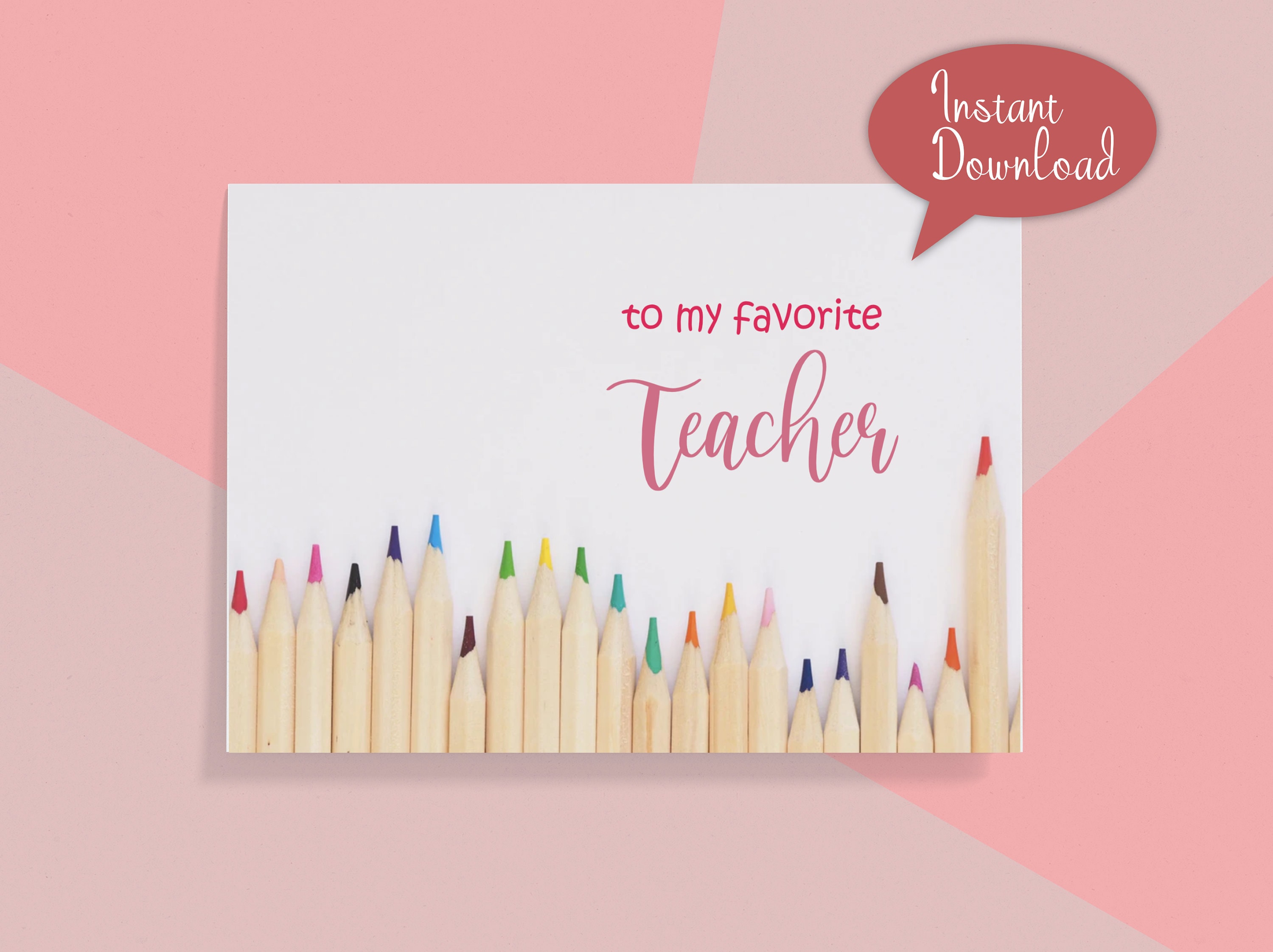 Printable Card | Favorite Teacher Card | Montessori - Etsy