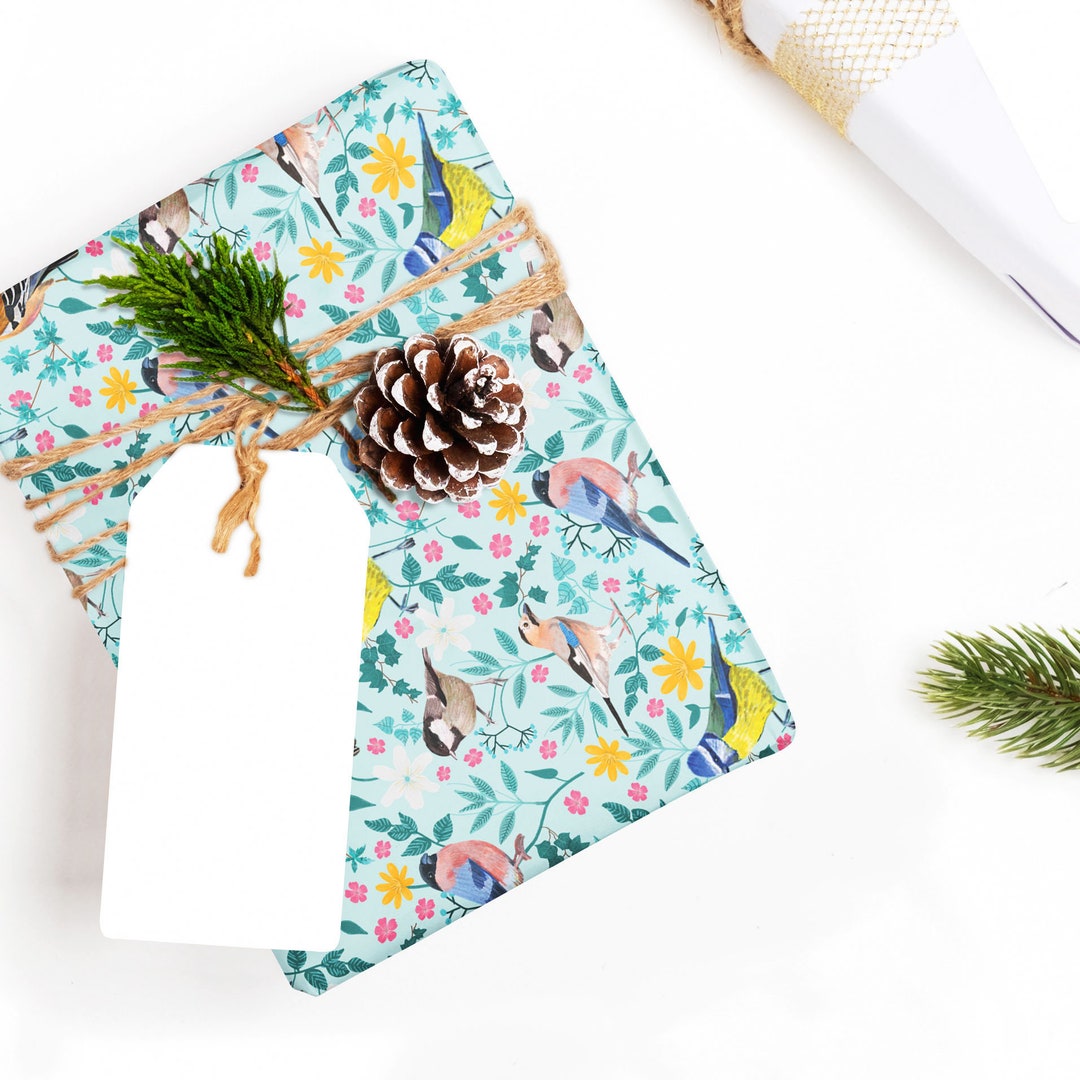 Garden Bird Wrapping Paper, Bird Gift Wrap, Bird Wrapping Paper, Gift ...