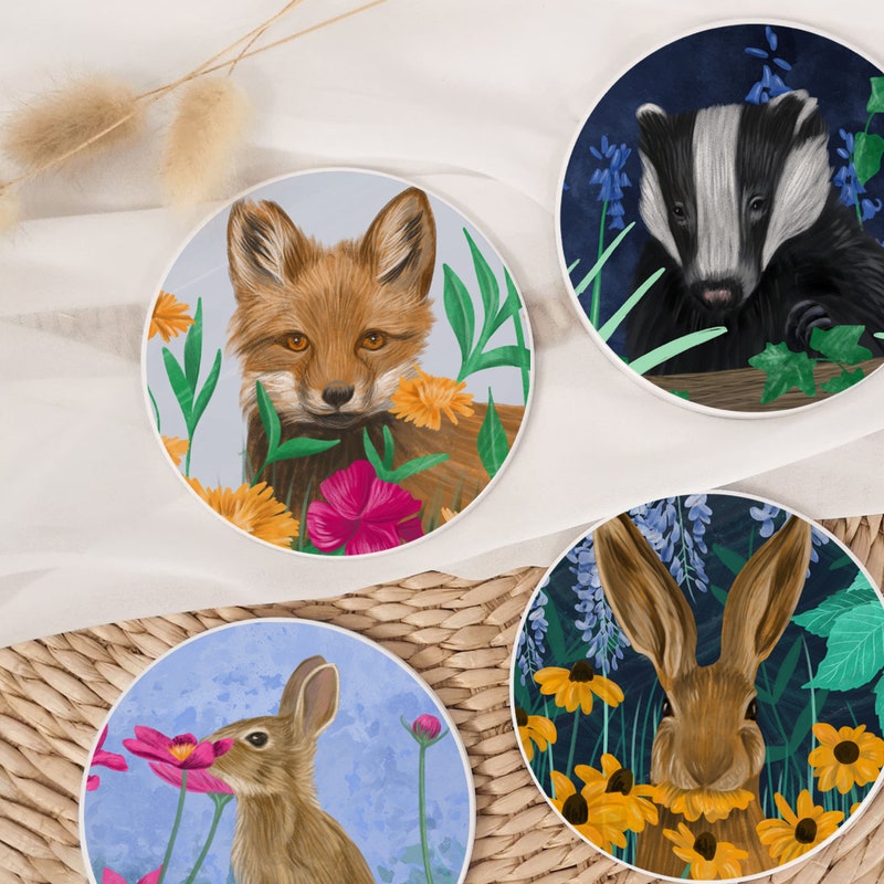 Animal Coaster - Etsy