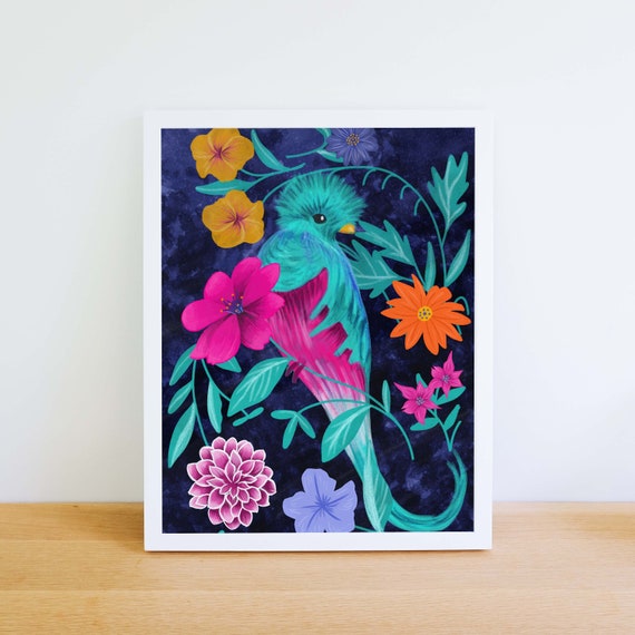 Quetzal Print Resplendent Quetzal Art Print Quetzal Wall | Etsy