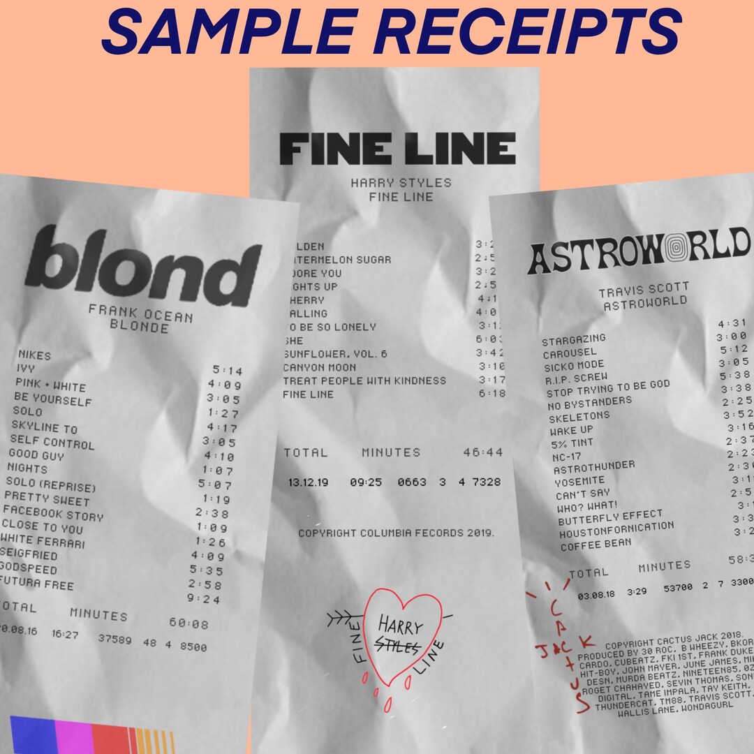 Custom Album Receipt Hoodie - Etsy