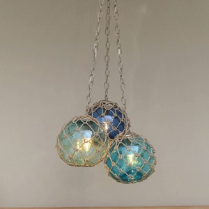 Glass Fishing Float Cluster Pendant Light - Etsy