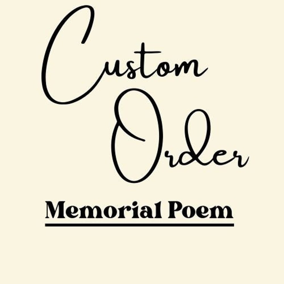 Personalised Memorial Poem for Funeral Services Written Bespoke for You ...