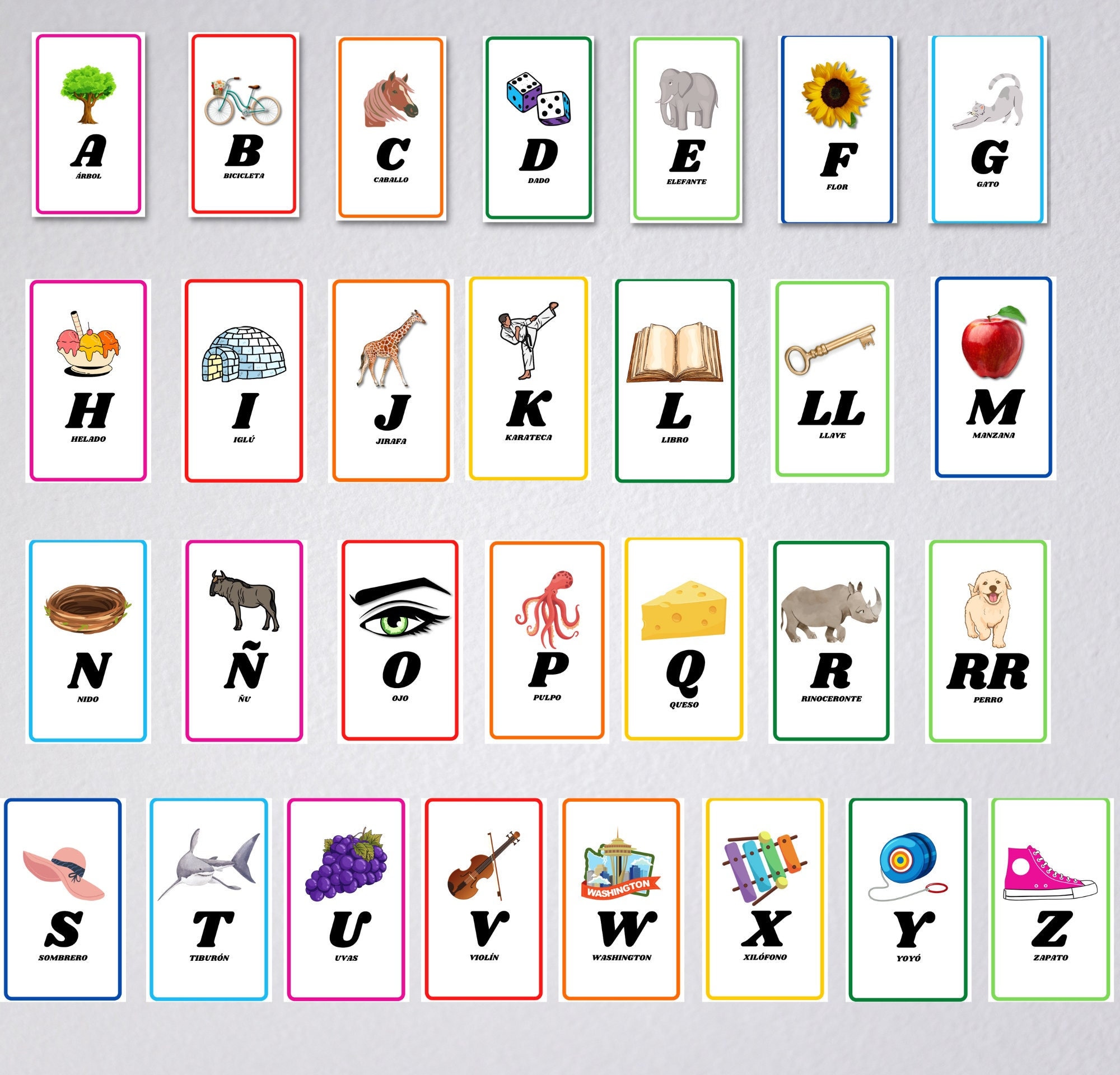 Spanish Alphabet Wall, Classroom Printable, School Girls Alphabet ...