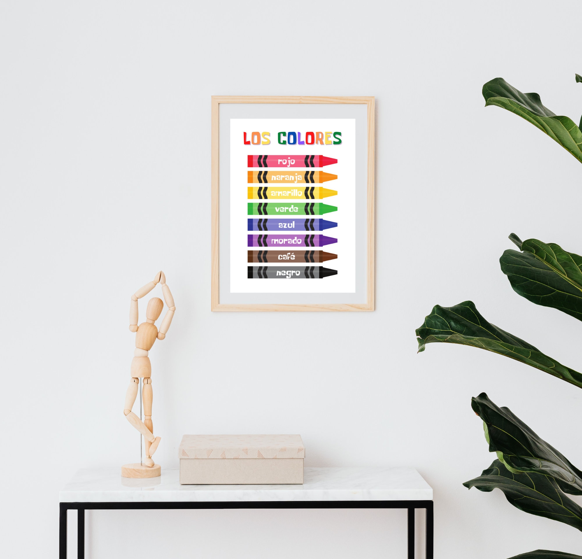 The Colors Poster, Spanish, Kids Wall Art, Growth Mindset, Classroom ...