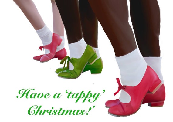 Diverse Tap Dancer Christmas Card | Etsy