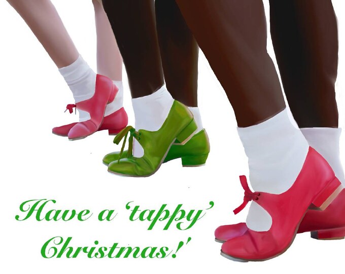 Diverse Tap Dancer Christmas Card - Etsy