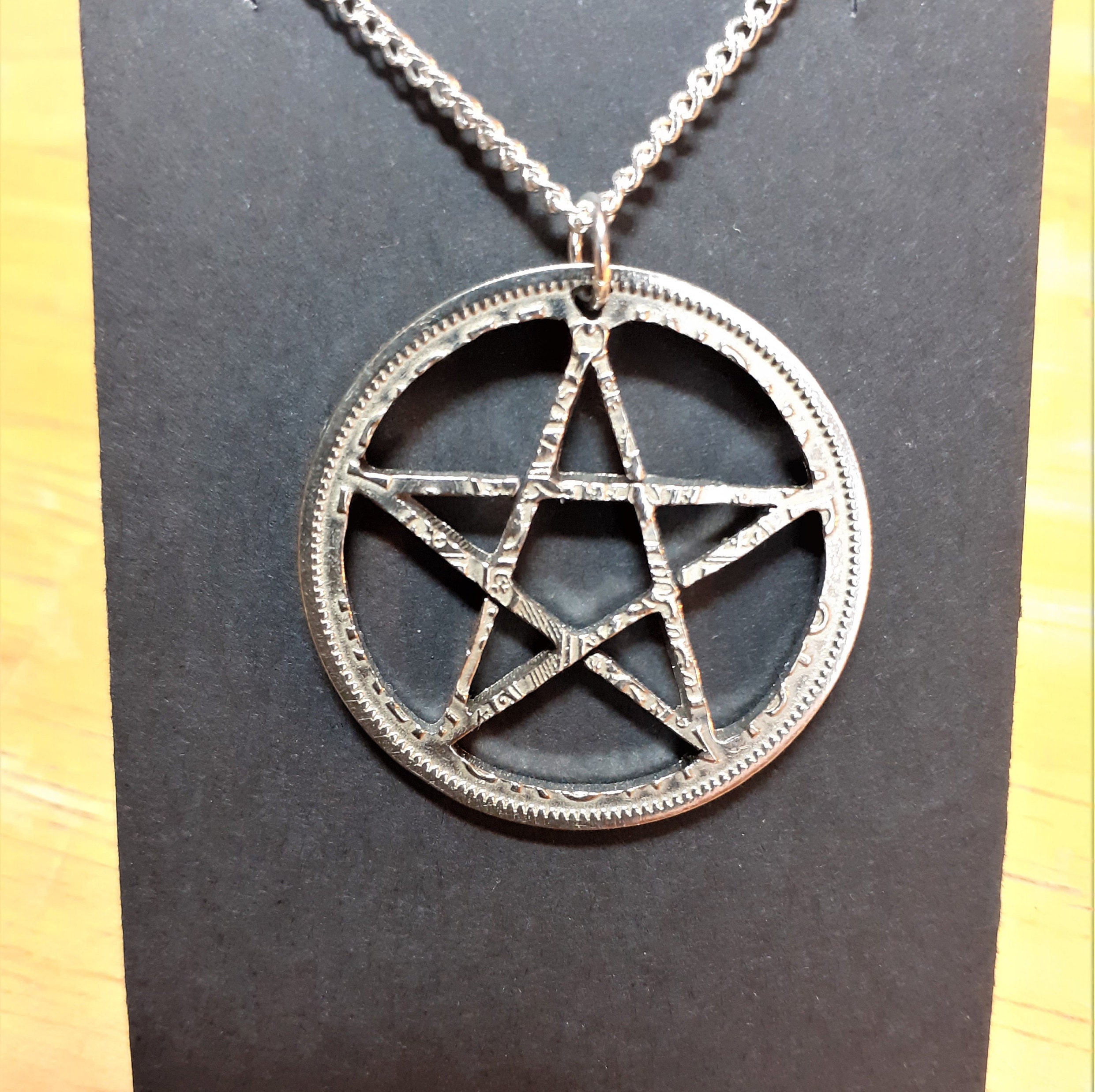 Hand Cut Pentacle Half Crown - Etsy