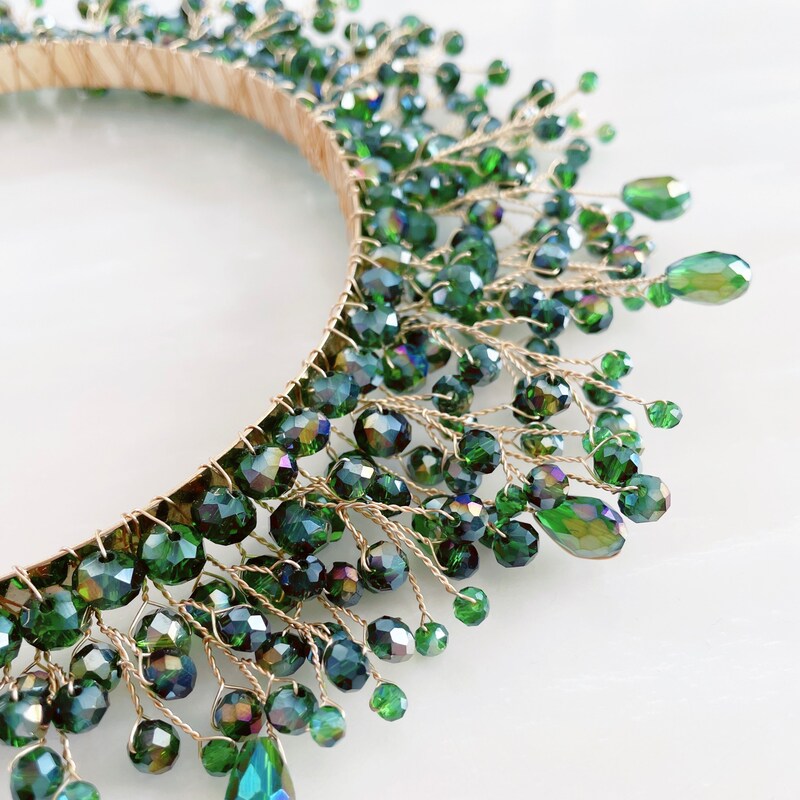 Green Headpiece - Etsy