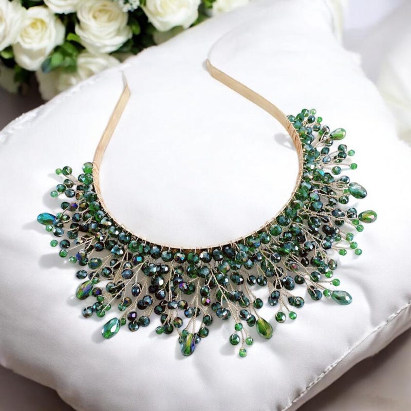 Green Headpiece - Etsy
