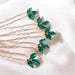 Emerald Green Crystal Hair Pins, Bridal Headpiece, Set of 5 - Etsy