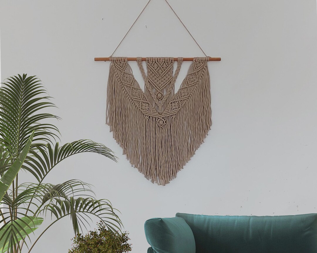 Small Macrame,macrome, Wall Hanging, Bohemian Decor, Rustic Home Decor ...