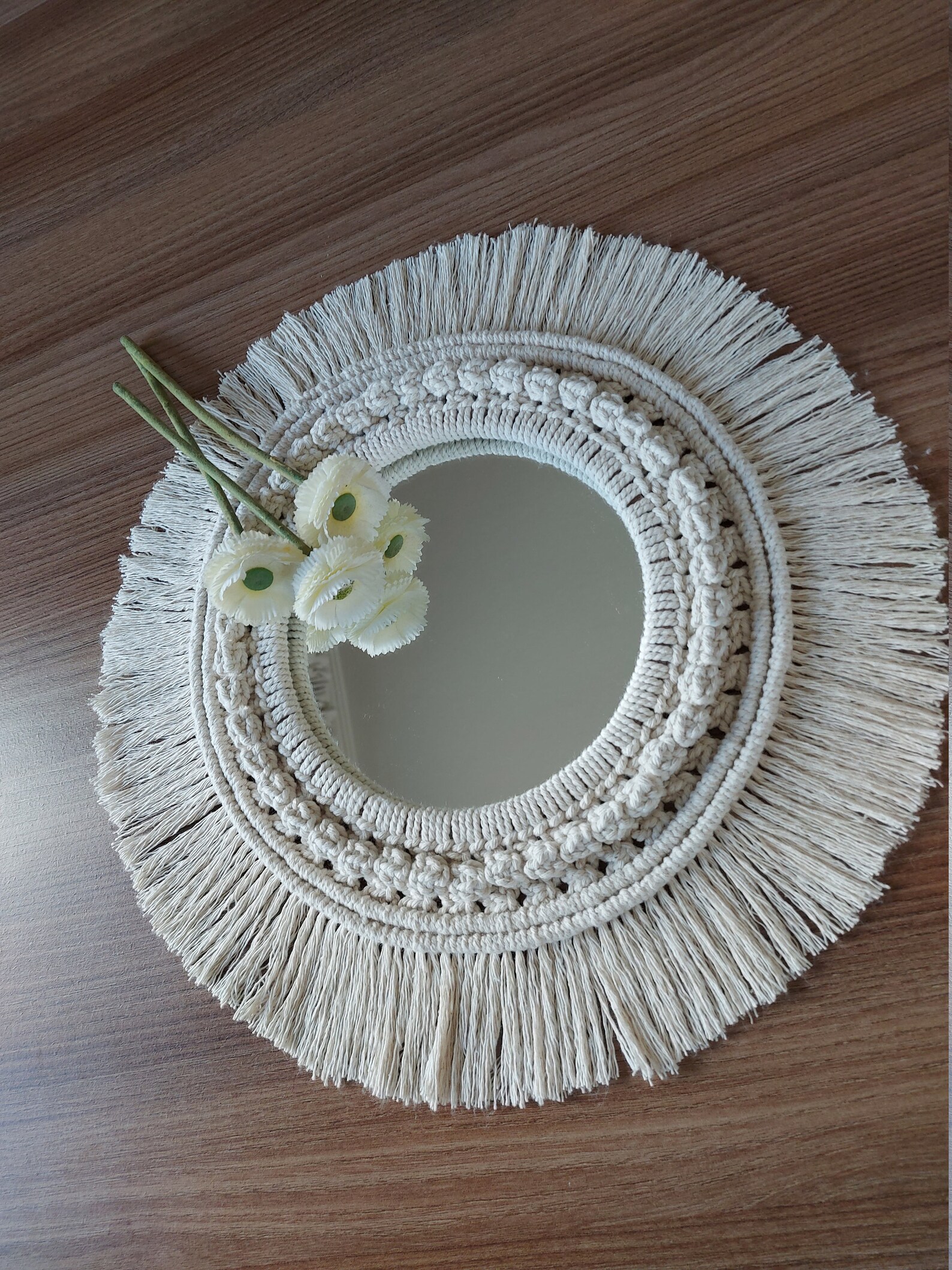 Macrame Wall Hangingmacrame Mirror Wall Hangingbohemian Wall - Etsy