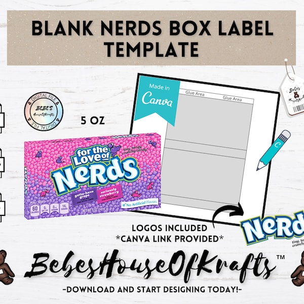 Nerds Template Box - Etsy