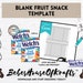 Blank Fruit Snack Template| Digital Download| Canva Template Link| DIY ...