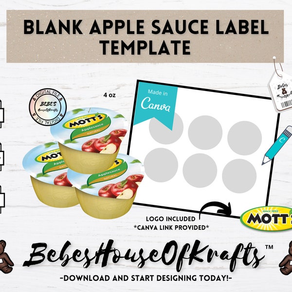 Apple Sauce Label - Etsy