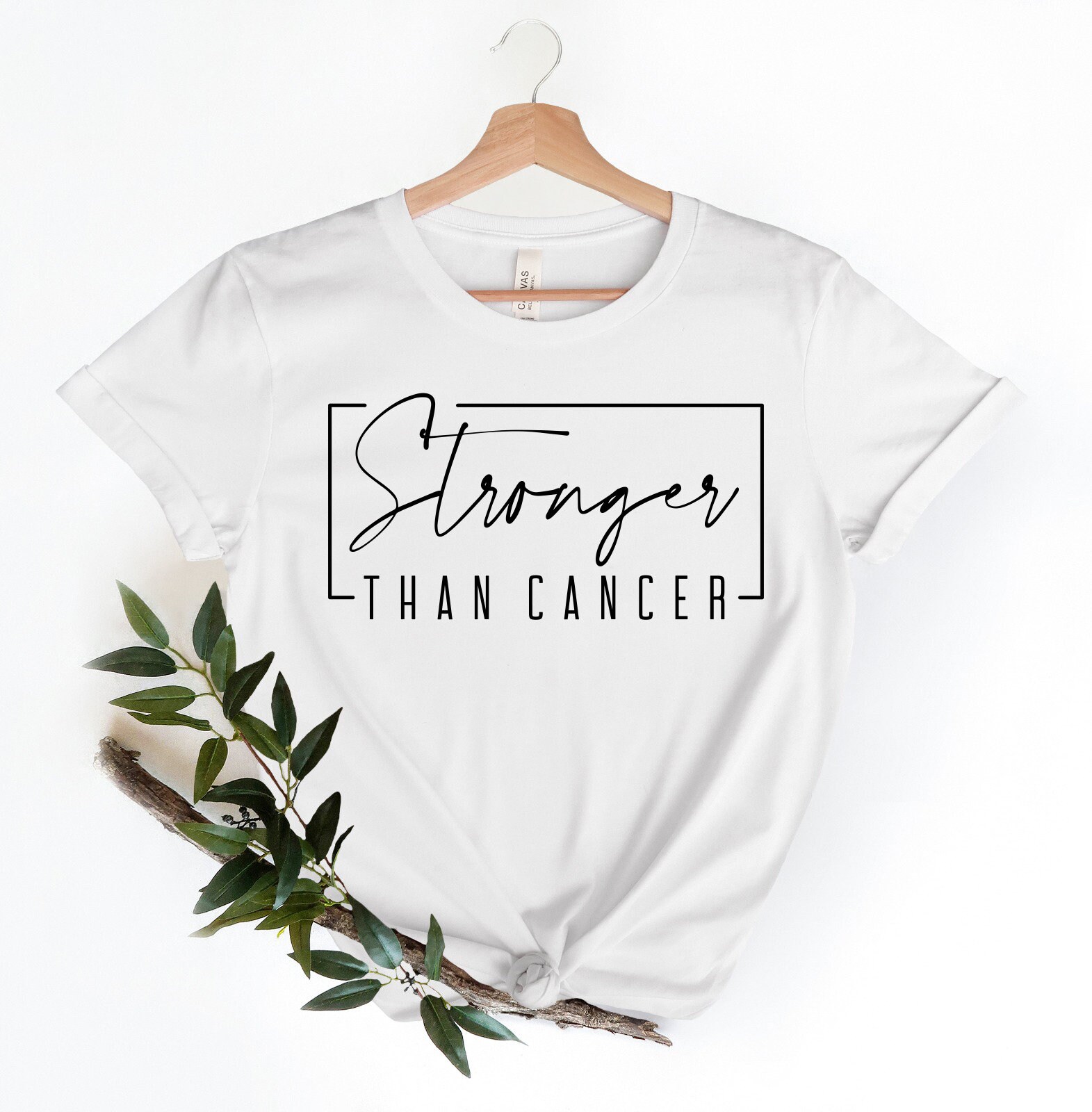 Cancer T Shirt Stronger Than Cancer Cancer Survivor Tshirt Etsy