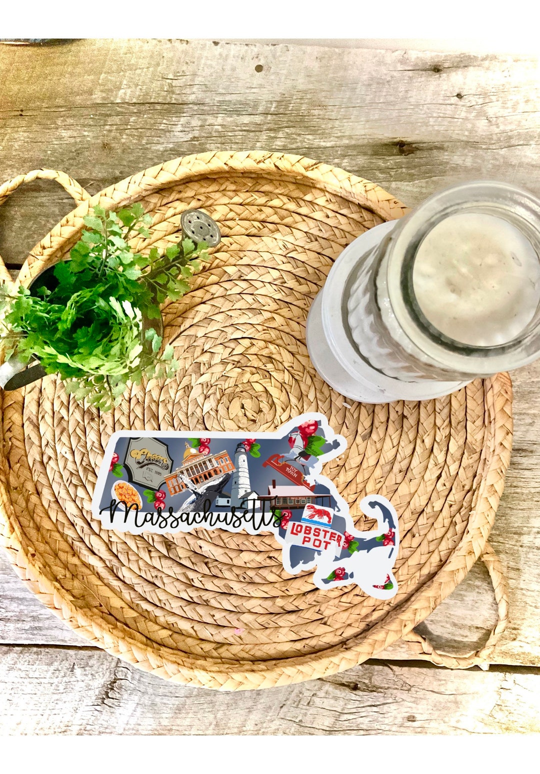 Massachusetts State Landmark Sticker - Etsy