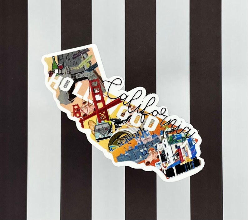 California Landmarks Sticker - Etsy