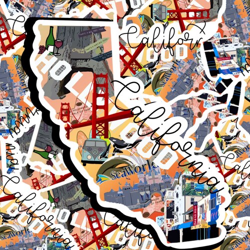California Vinyl Sticker California Sticker Stickers for - Etsy