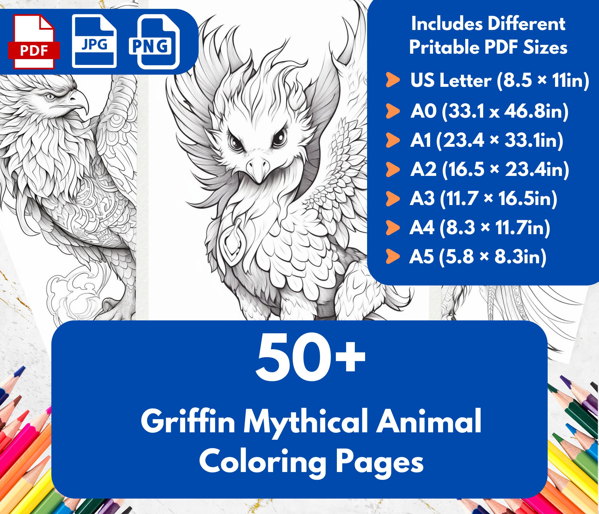 Free Griffon Coloring Pages