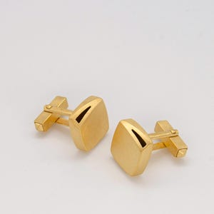 Curved Curves Square Cufflinks | Textured & Oxidised Sterling Silver - Etsy