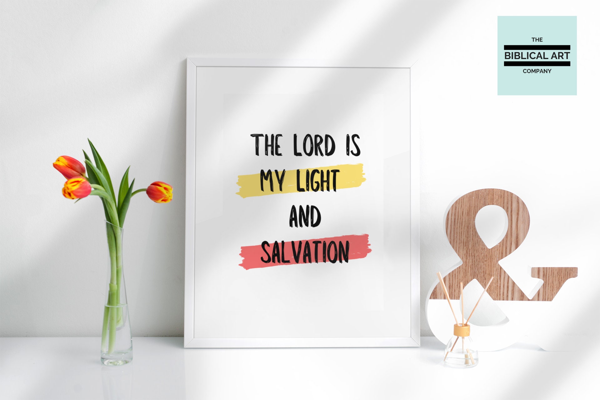 The Lord Is My Light And My Salvation Christian Wall Art | Etsy