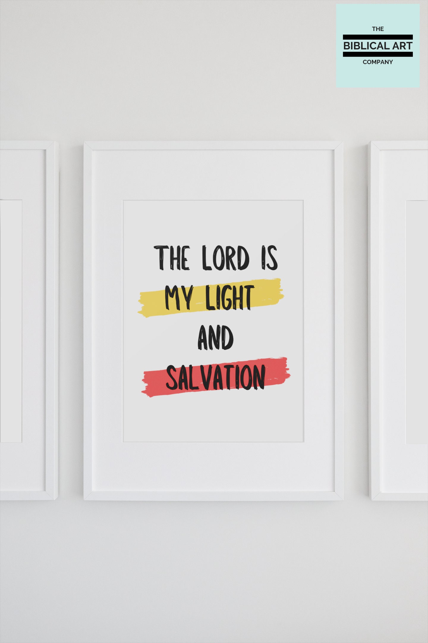 The Lord Is My Light And My Salvation Christian Wall Art | Etsy
