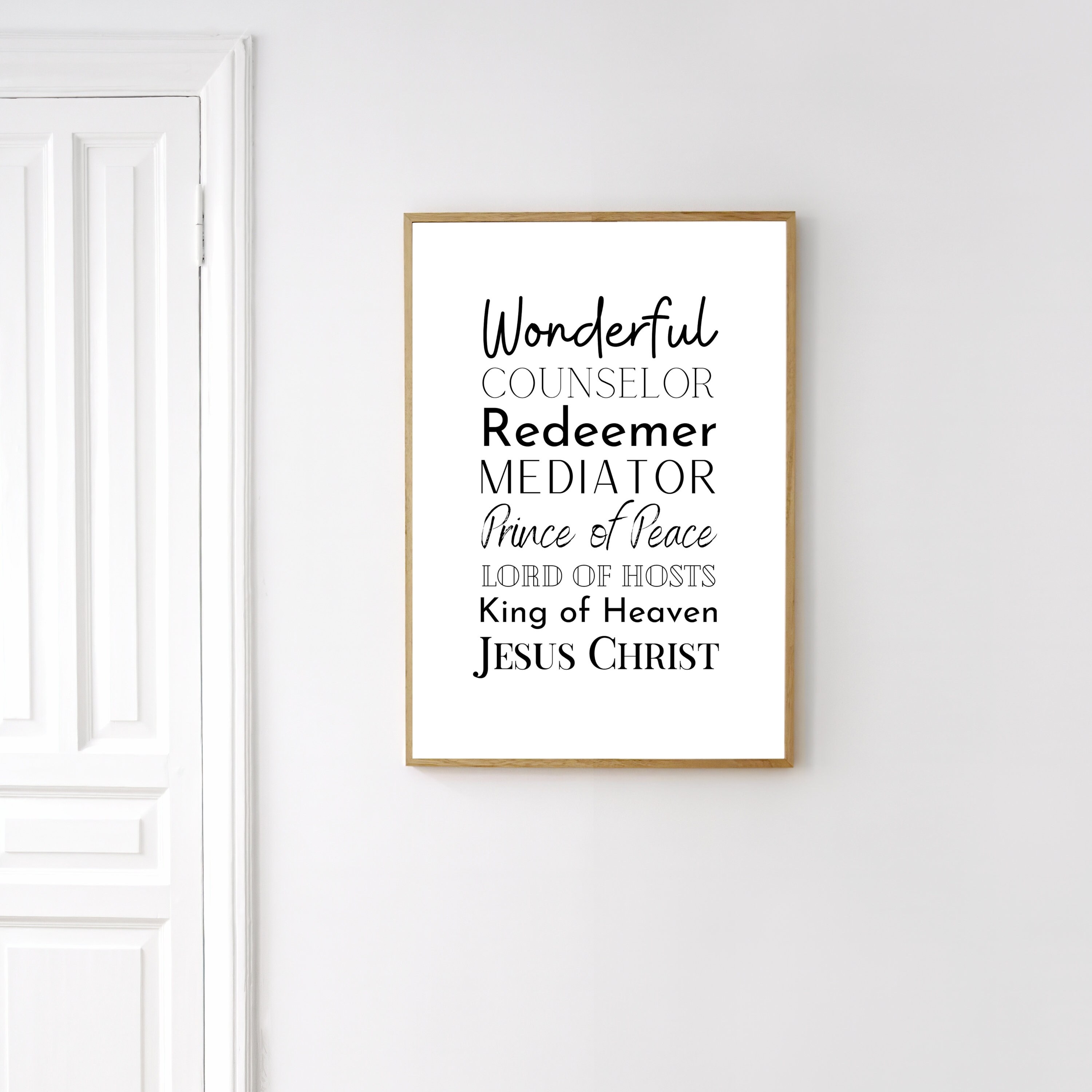 Printable Christian Wall Art Names of Jesus Jesus Christ - Etsy