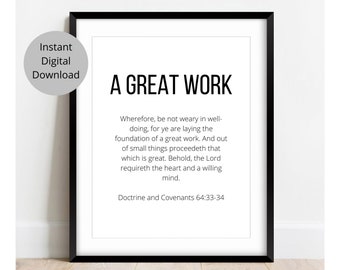 A Great Work Lds - Etsy