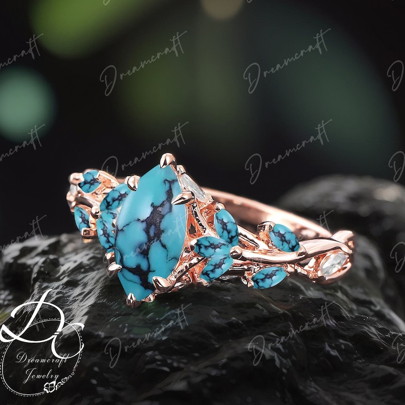 Turquoise Engagement Ring - Etsy