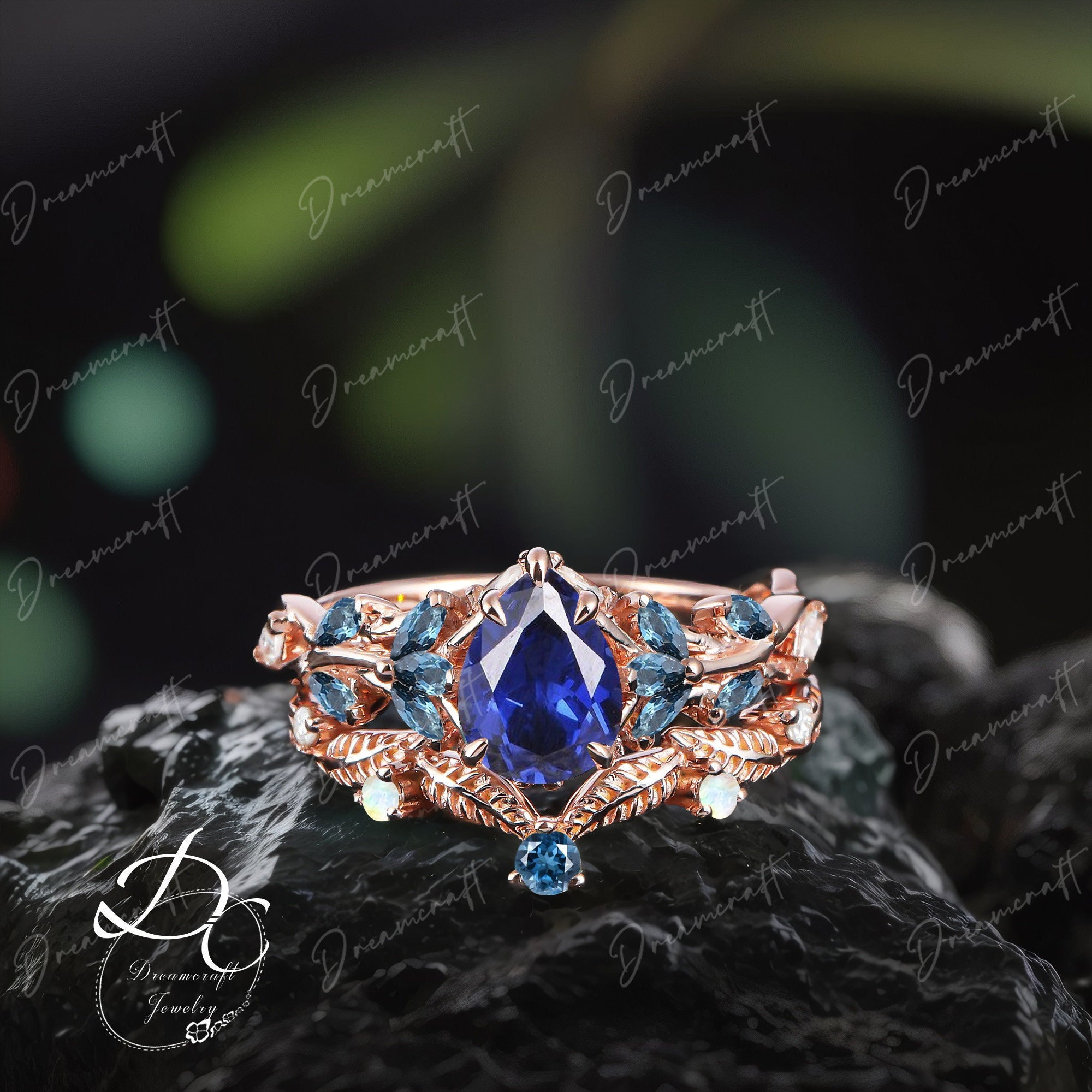 Sapphire engagement rings etsy store