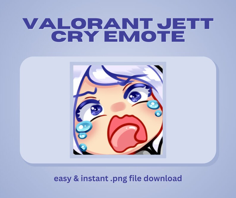 Valorant Jett Cry Emote Twitch, Discord, Youtube - Etsy