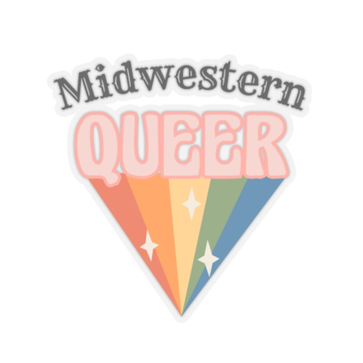 Midwestern Queer Logo Sticker, Pride Sticker, Gay Pride Sticker, Coming ...