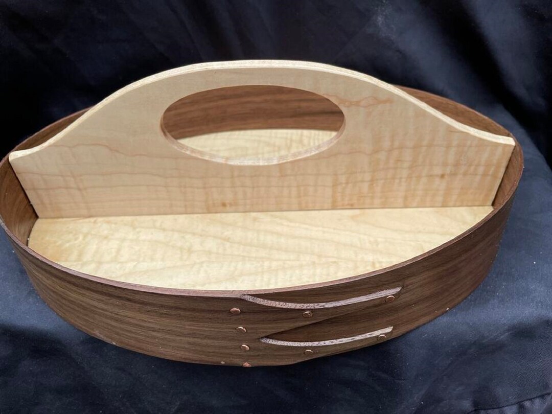 Shaker Oval Divided Carrier Walnut and Curly Maple Size 7 - Etsy