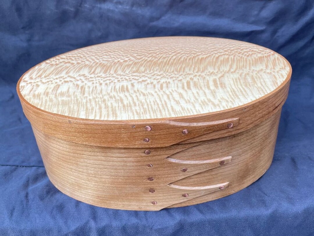 Shaker Oval Box Size #4 Cherry and Sycamore Made to Order - Etsy