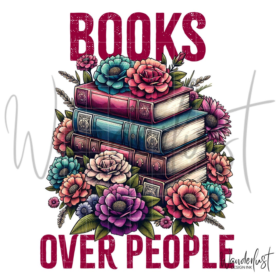 I Like Books More Than People PNG, Book Png, Reading Png, Digital ...