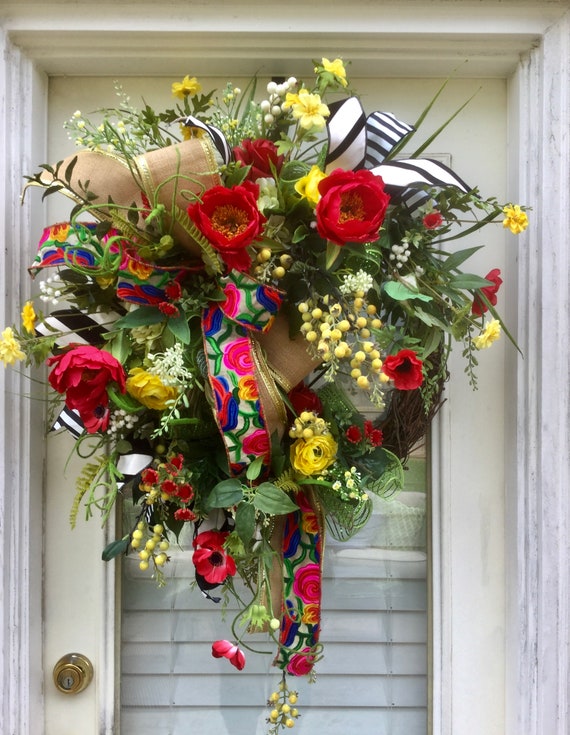 Spring Wreath Spring Decor Front Door Wreath Everyday - Etsy