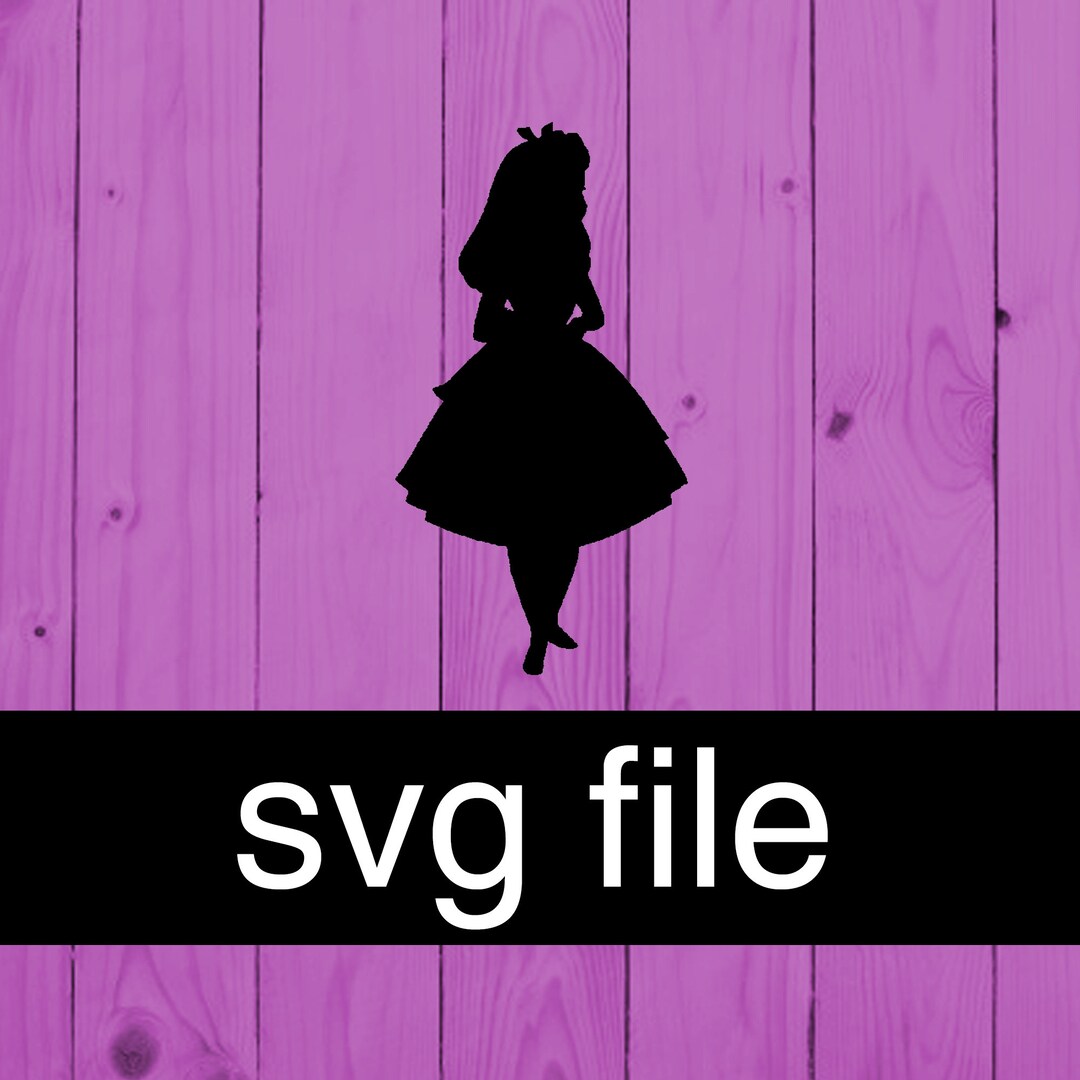 Alice Silhouette SVG | Alice in Wonderland Silhouette SVG - Etsy