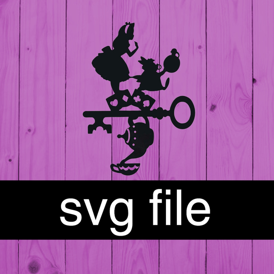 Alice in Wonderland Key SVG - Etsy