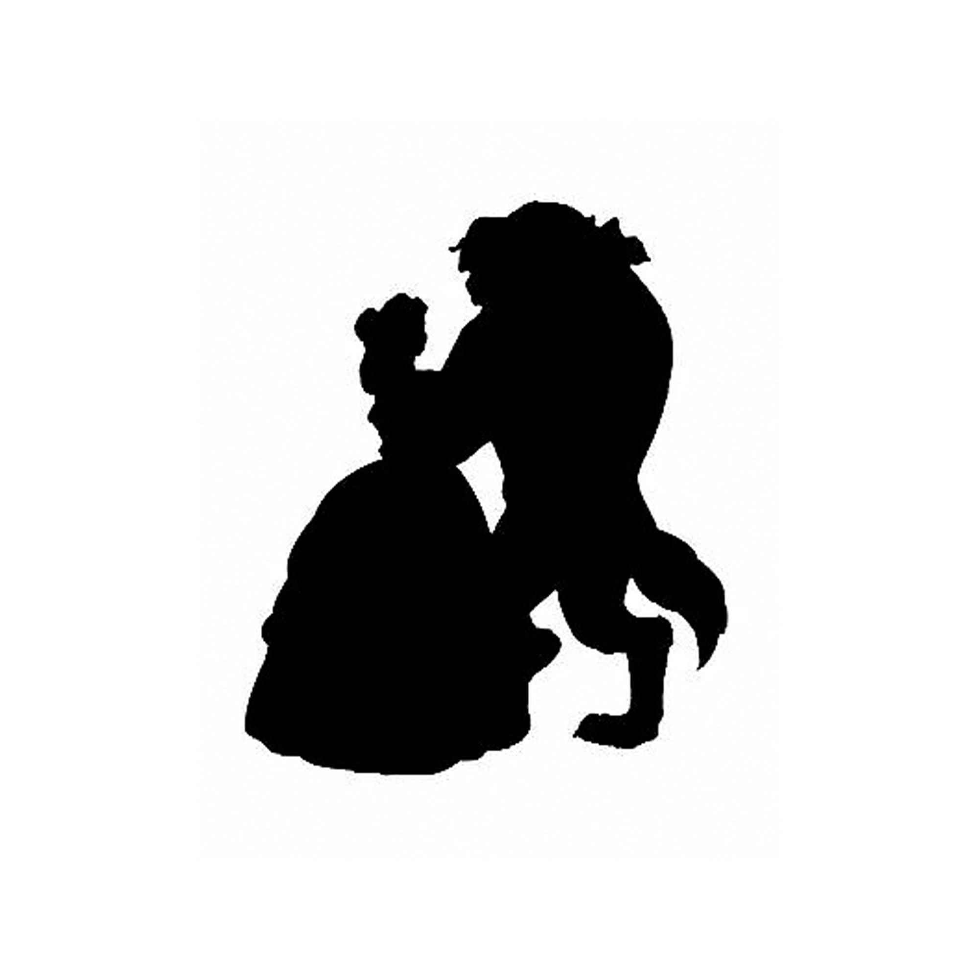 Belle And The Beast Dancing Silhouette