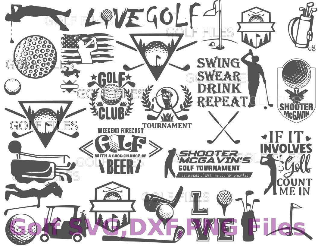 30 Golf SVG,PNG,DXF Files - Etsy
