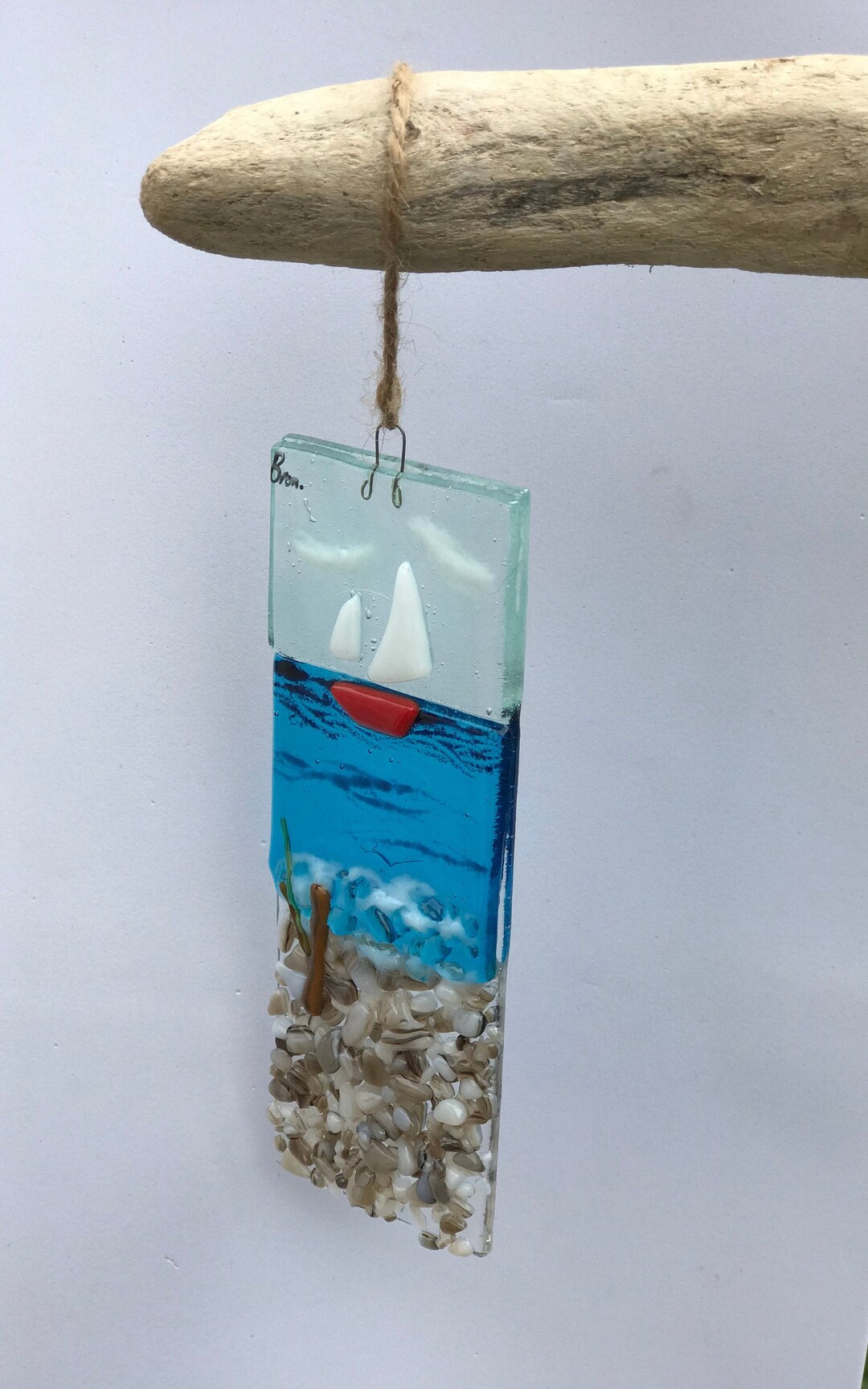 Fused Glass Boating Days Sun Catcher - Etsy
