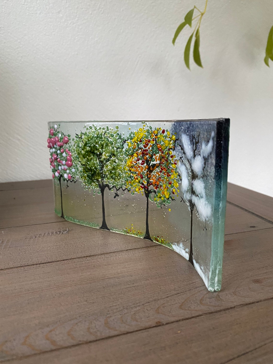 Fused Glass Four Seasons Wave, Seasons Art, Fused Glass in Cornwall - Etsy